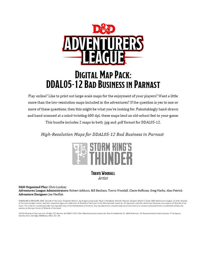 Deluxe Digital Map Pack: DDAL05-12 Bad Business in Parnast - Dungeon Masters Guild | DriveThruRPG