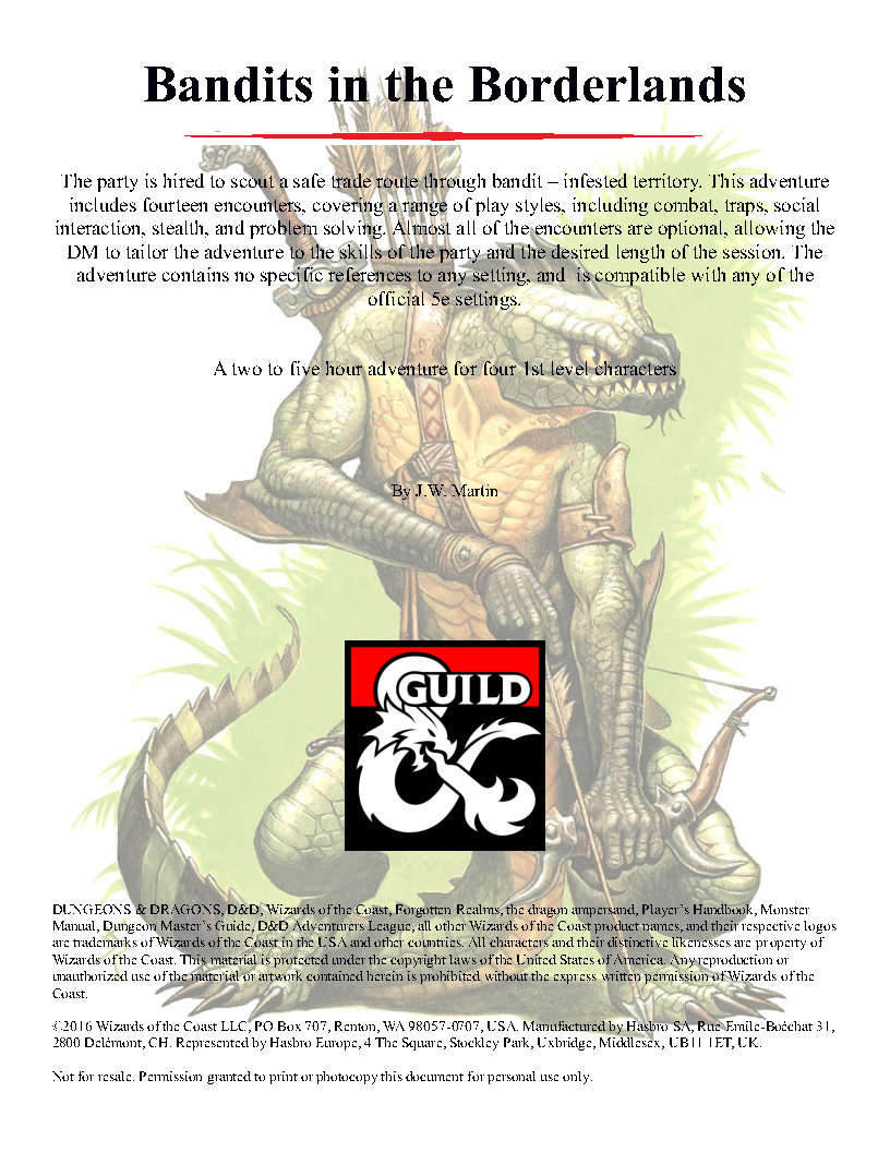 Bandits in the Borderlands - Dungeon Masters Guild | DriveThruRPG