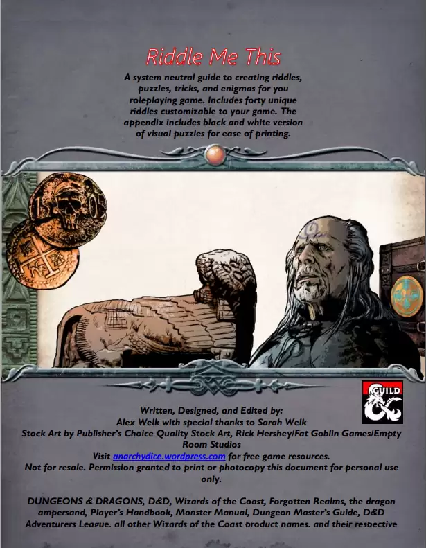 Riddle Me This - Dungeon Masters Guild | DriveThruRPG