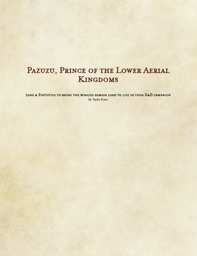 Updated Demon Lords: Pazuzu - Dungeon Masters Guild | DriveThruRPG