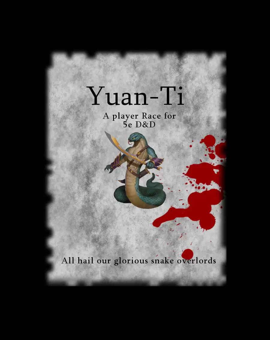 Yuan Ti: Player Race for 5e D&D - Dungeon Masters Guild | DriveThruRPG