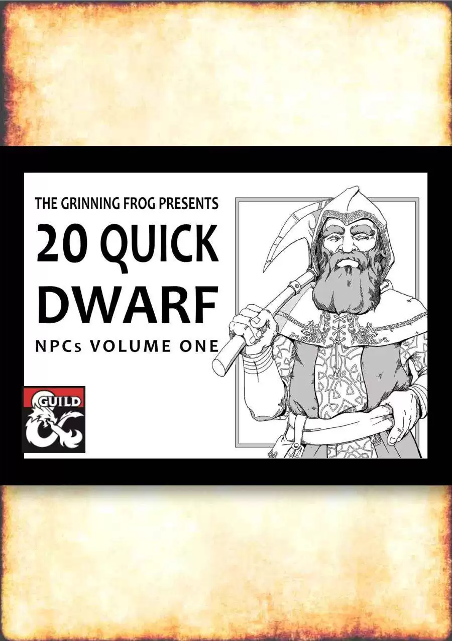 20 Quick Dwarf NPCs - Dungeon Masters Guild | DriveThruRPG