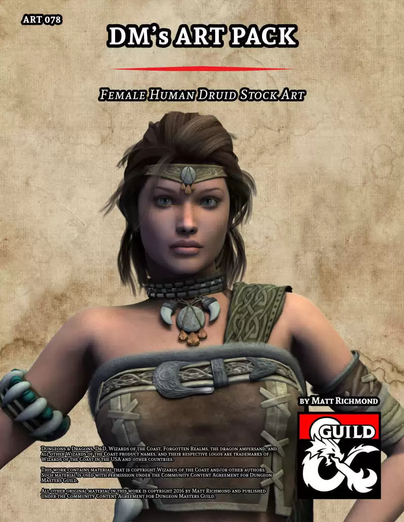 ART078 Female Human Druid - Dungeon Masters Guild | DriveThruRPG