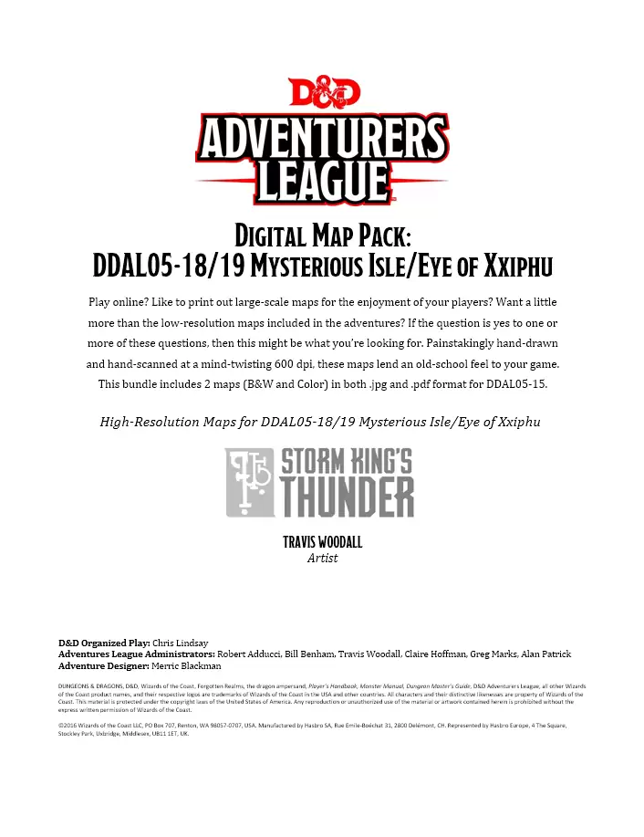 Deluxe Digital Map Pack: DDAL05-18/19 Mysterious Isle/Eye of Xxiphu - Dungeon Masters Guild ...