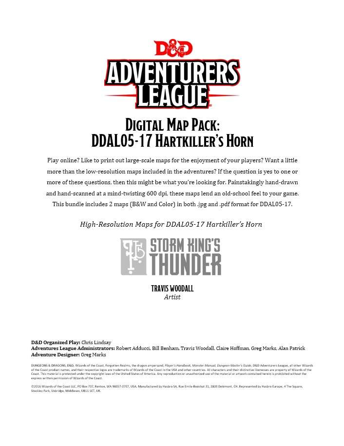 Deluxe Digital Map Pack: DDAL05-17 Hartkiller's Horn - Dungeon Masters Guild | DriveThruRPG