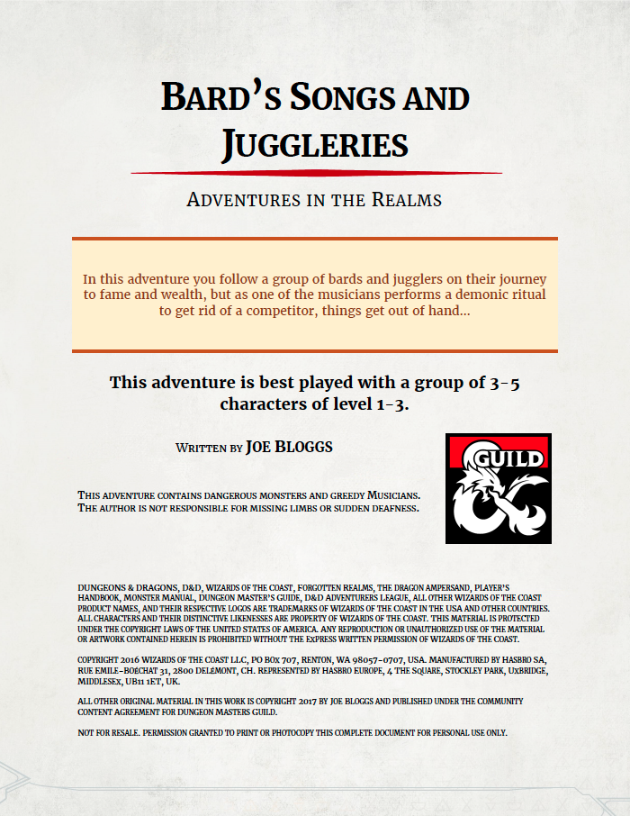 Advanced DMs Guild Adventure Template for MS Word - Dungeon Masters ...