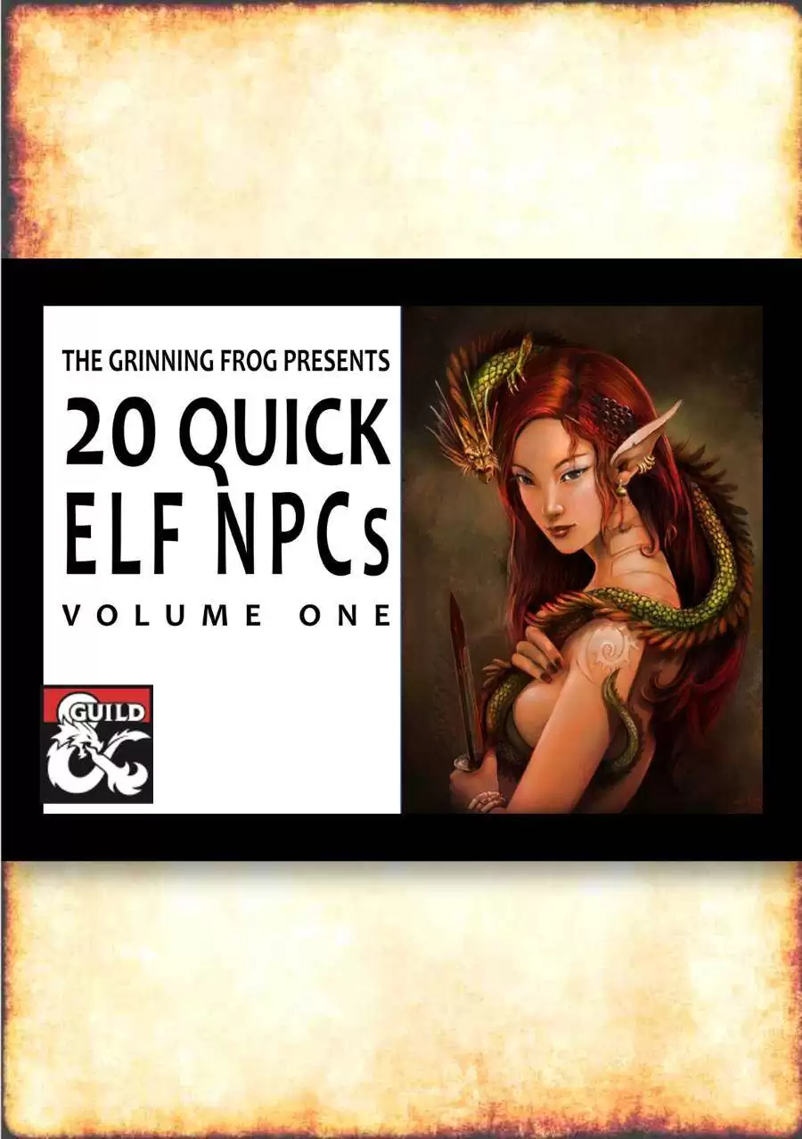 20 Quick Elf NPCs - Dungeon Masters Guild | DriveThruRPG