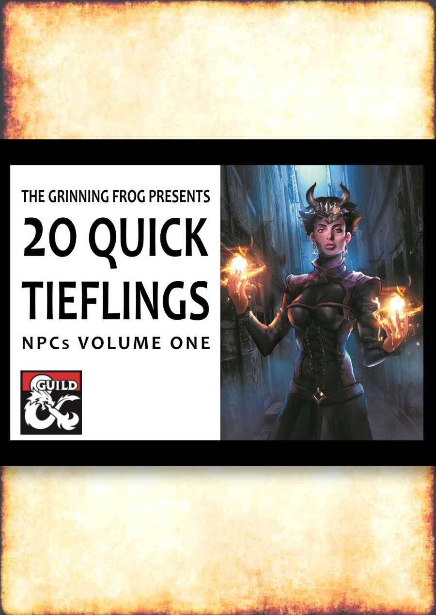 20 Quick Tiefling NPCs - Dungeon Masters Guild | DriveThruRPG