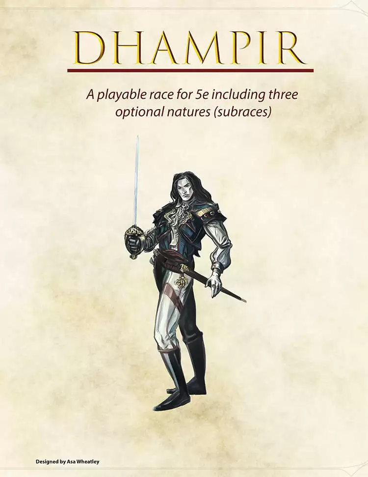 Dhampir - 5e race w/ 3 subraces - Dungeon Masters Guild | DriveThruRPG