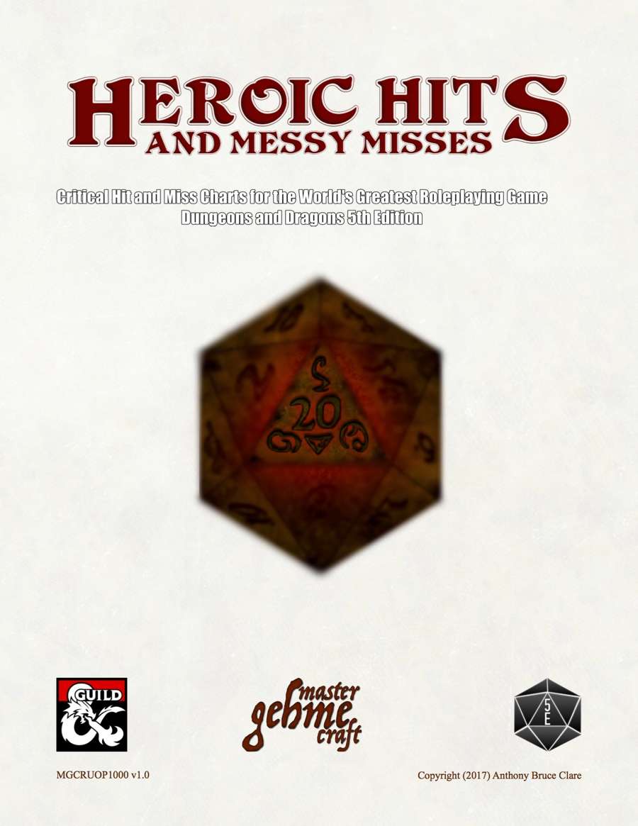 MGCRUOP1000 Heroic Hits and Messy Misses - Dungeon Masters Guild ...