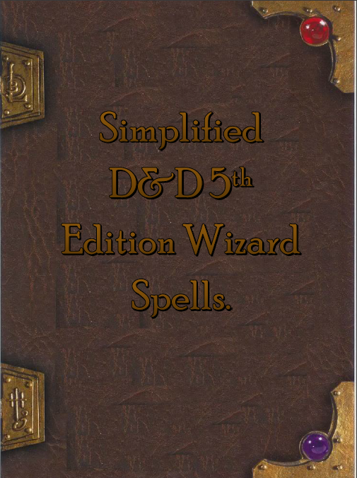 Simplified 5e Wizard Spellbook - Dungeon Masters Guild | DriveThruRPG