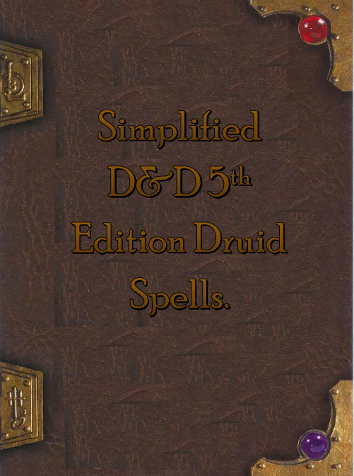 Simplified 5e Druid Spellbook - Dungeon Masters Guild | DriveThruRPG