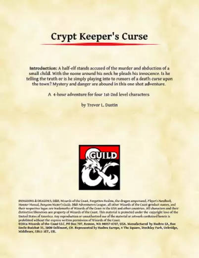 Crypt Keeper's Curse - Dungeon Masters Guild | DriveThruRPG