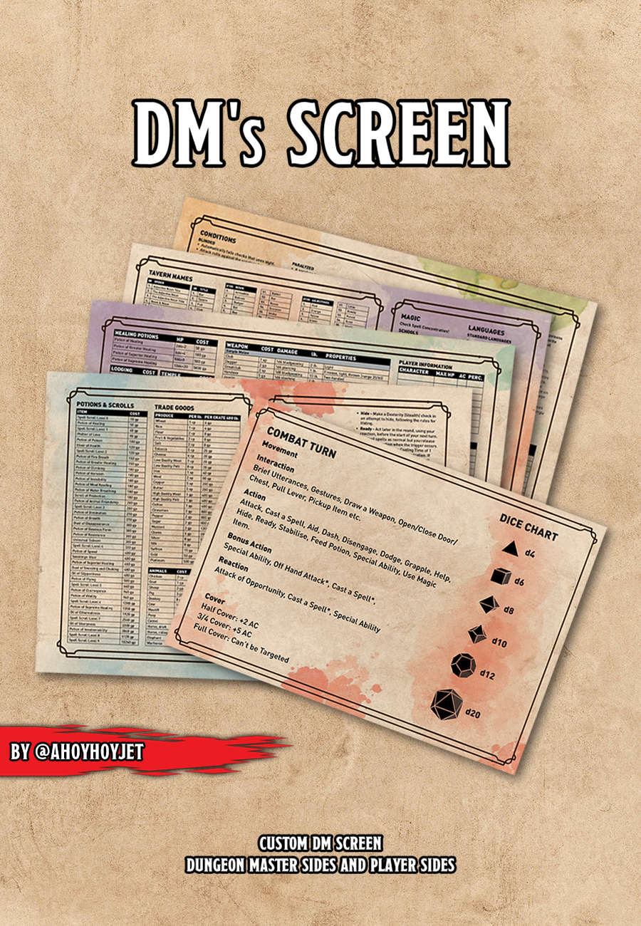 Custom DM Screen - Dungeon Masters Guild | DriveThruRPG