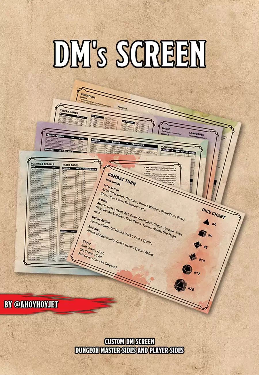 Custom DM Screen - Dungeon Masters Guild | DriveThruRPG