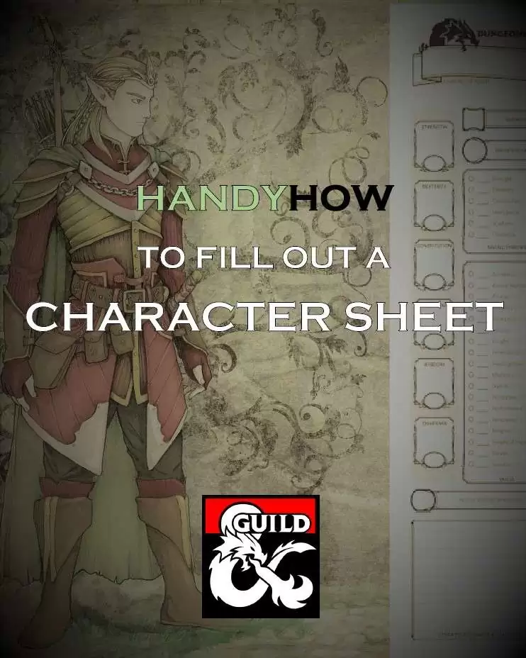 HandyHow to Fill Out a Character Sheet - Dungeon Masters Guild ...