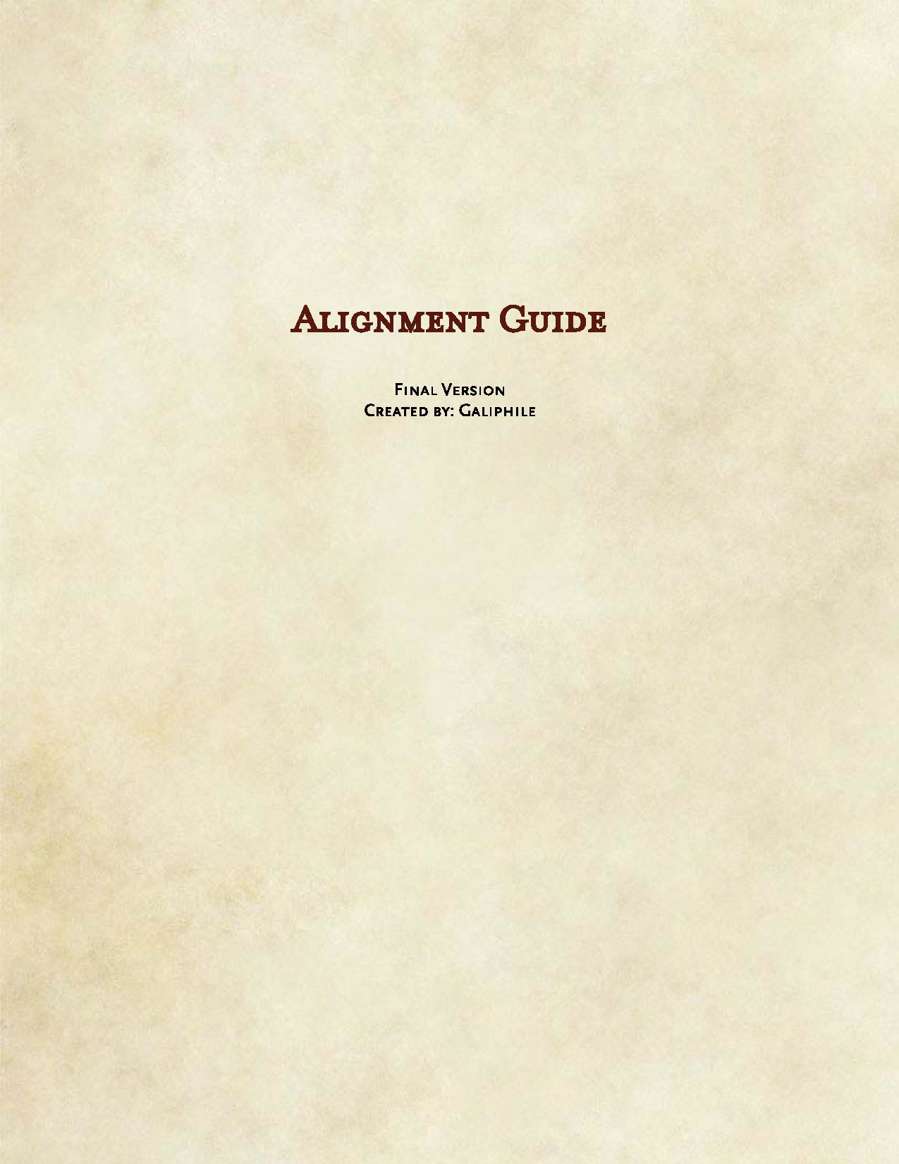 Alignment Guide - Dungeon Masters Guild | DriveThruRPG