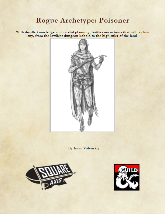 Rogue Archetype: Poisoner - Dungeon Masters Guild | DriveThruRPG