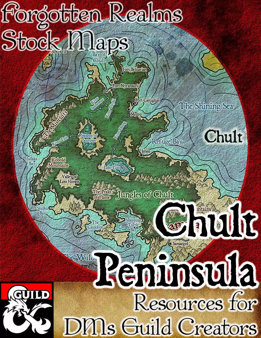 Chult Peninsula - Forgotten Realms Stock Maps - Dungeon Masters Guild ...