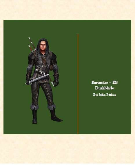 Earimdar - Elf Duskblade D&D 5e - Dungeon Masters Guild | DriveThruRPG