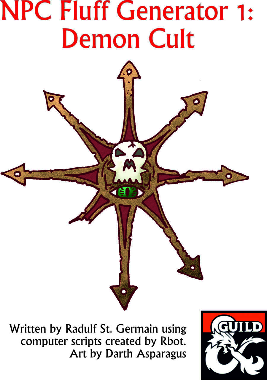 NPC Fluff Generator 1: Demon Cult - Dungeon Masters Guild | DriveThruRPG