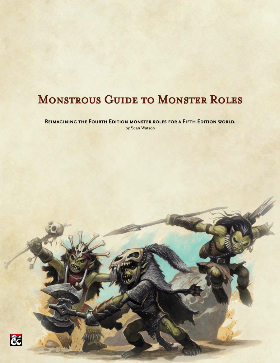 Monstrous Guide to Monster Roles - Dungeon Masters Guild | DriveThruRPG