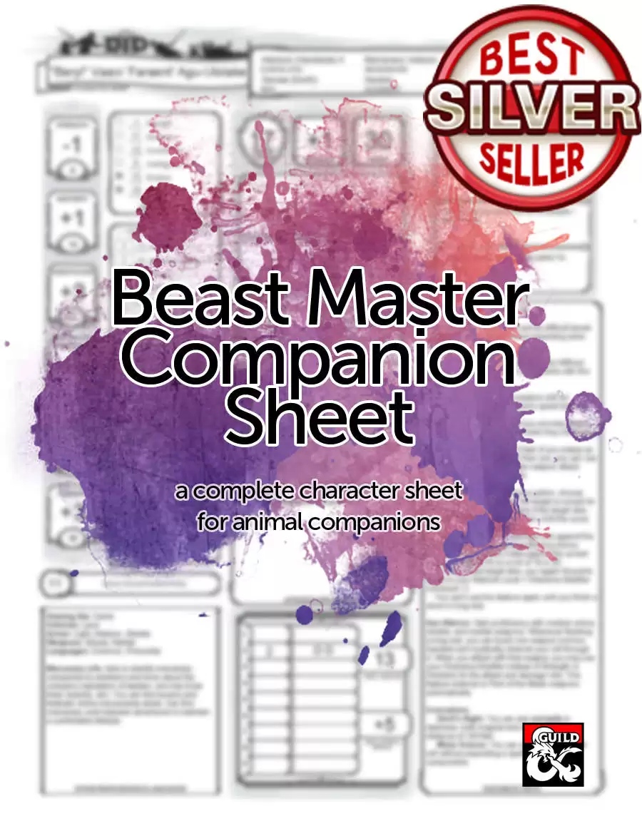 5e Revisited: Beast Master Animal Companion Sheet - Dungeon Masters ...