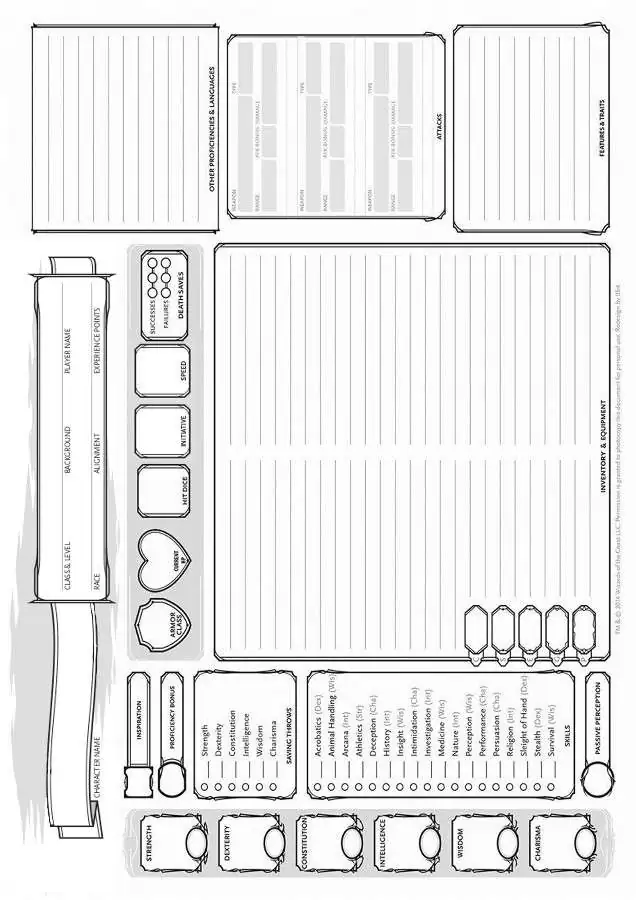 Landscape Character Sheets - Dungeon Masters Guild | DriveThruRPG