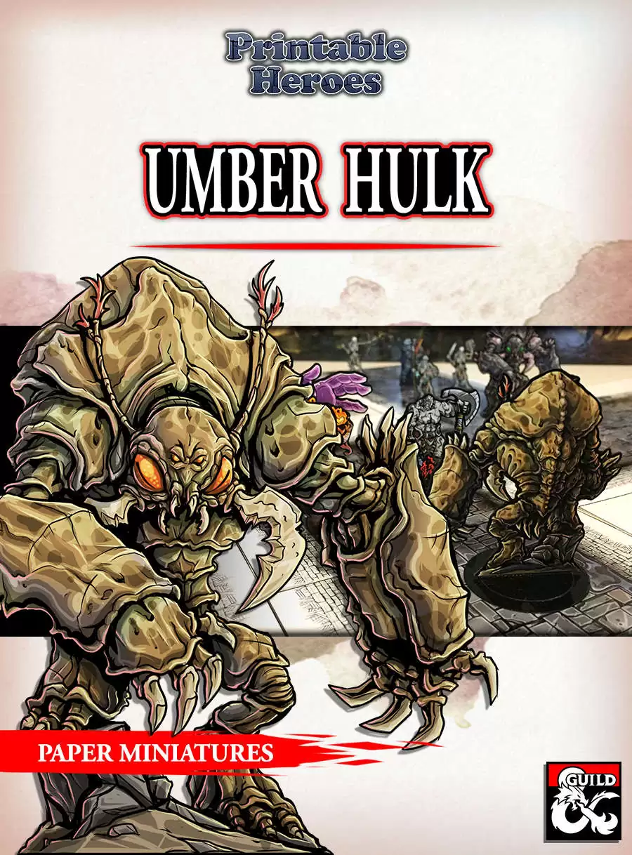 Umber Hulk Paper Miniature - Dungeon Masters Guild | DriveThruRPG