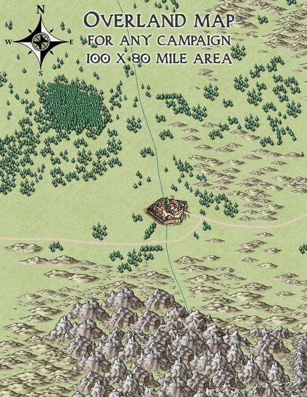Arrowstone overland map 01 - Dungeon Masters Guild | DriveThruRPG