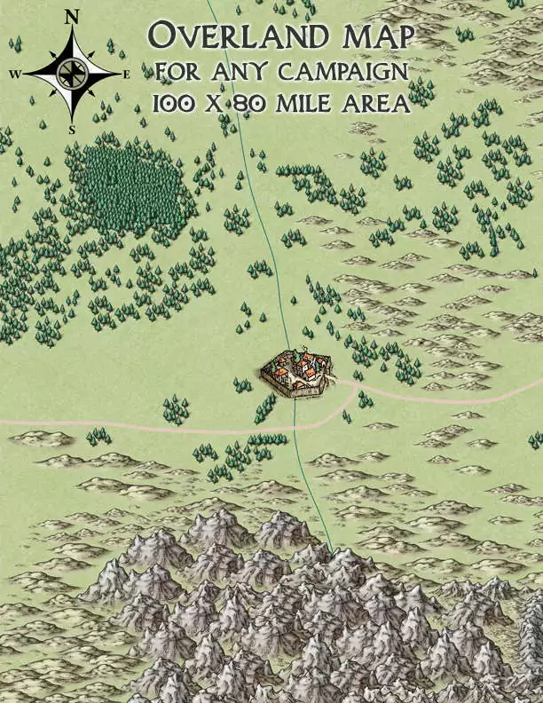 Arrowstone overland map 01 - Dungeon Masters Guild | DriveThruRPG