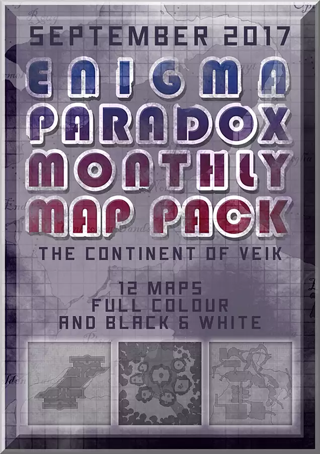 Enigma Paradox Monthly Map Pack: Continent of Veik (Scenario Booklet) - Dungeon Masters Guild ...