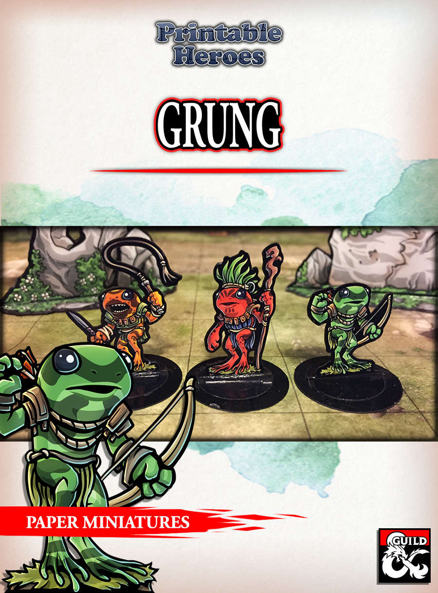 Grung Paper Miniatures - Dungeon Masters Guild | DriveThruRPG