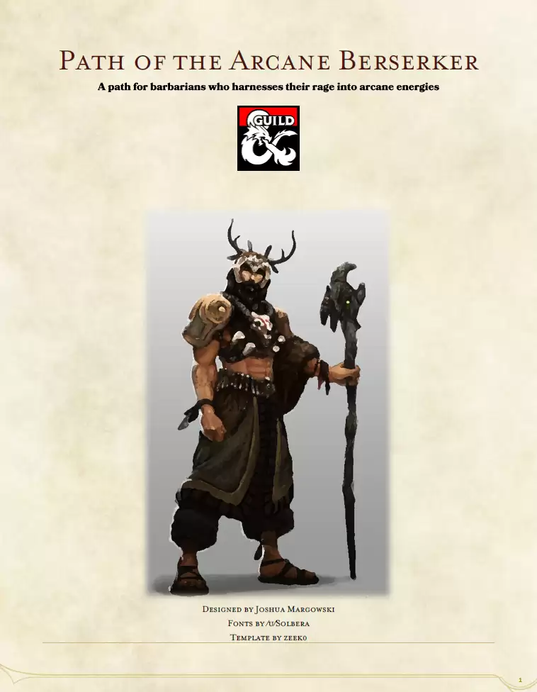 Path of the Arcane Berserker - Dungeon Masters Guild | DriveThruRPG