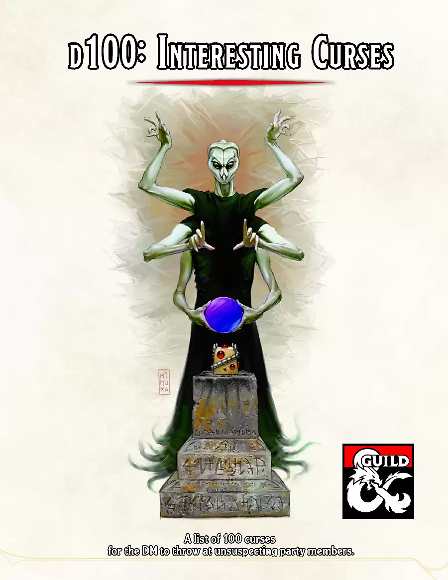 100 Interesting Curses - Dungeon Masters Guild | DriveThruRPG