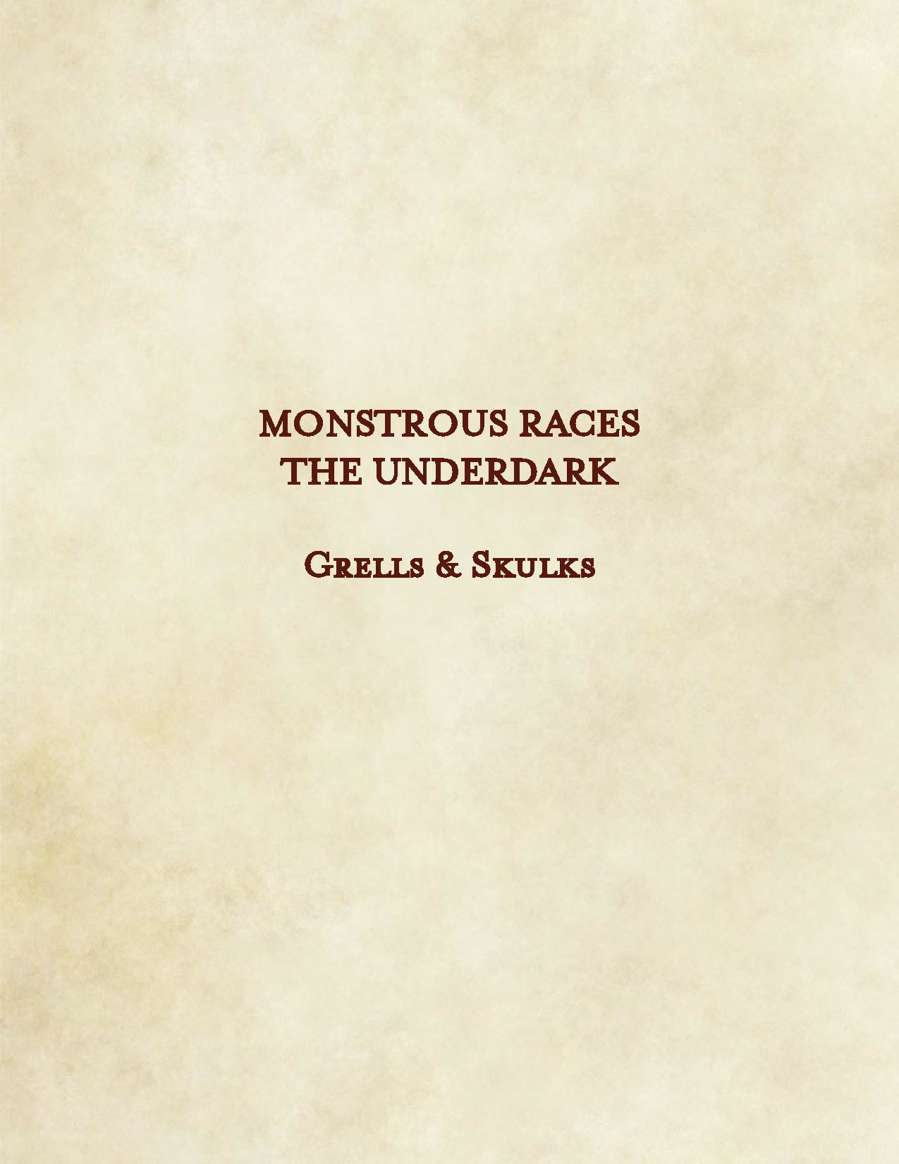 Monstrous Races - Underdark - Dungeon Masters Guild | DriveThruRPG