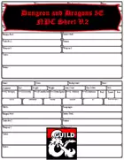 5E NPC sheet - Dungeon Masters Guild | Dungeon Masters Guild