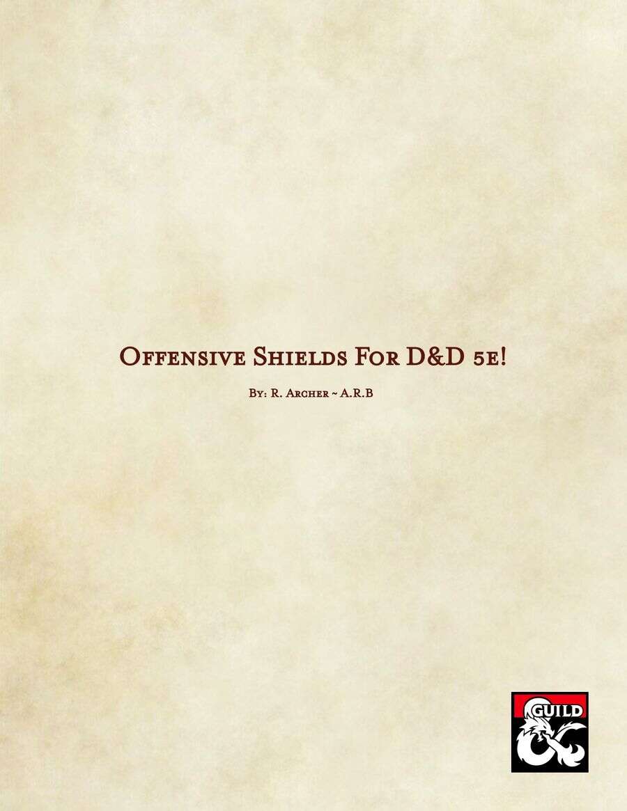 Offensive Shields For D&D 5E. - Dungeon Masters Guild | DriveThruRPG