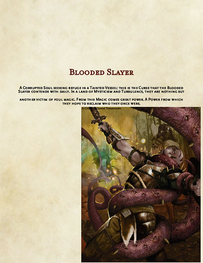 [5e] The Blooded Slayer Class - Dungeon Masters Guild | DriveThruRPG
