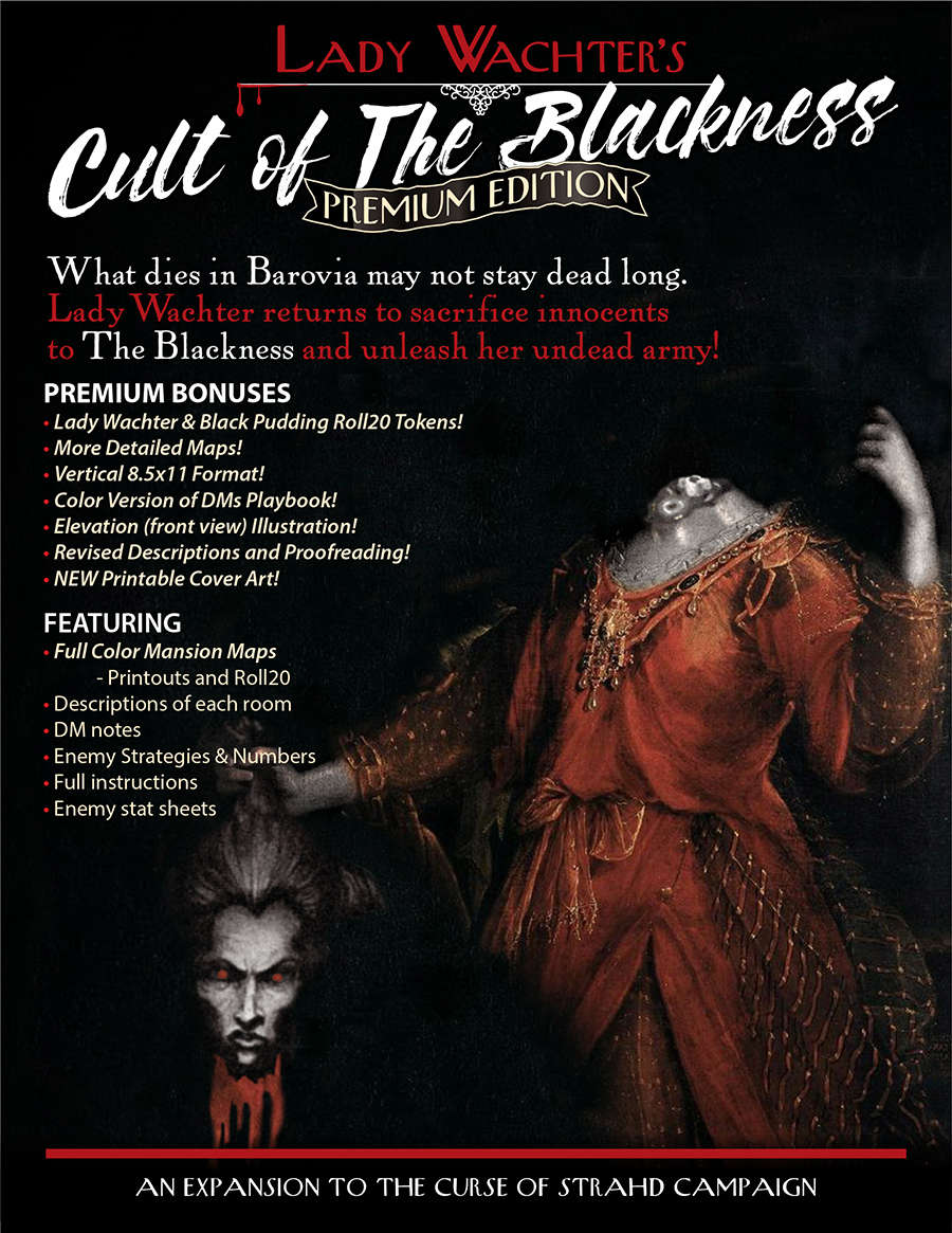 Curse of Strahd: Lady Wachter's Cult of The Blackness PREMIUM EDITION ...
