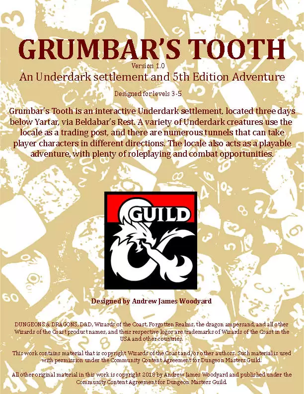 Grumbar's Tooth - Underdark Locale - Dungeon Masters Guild | DriveThruRPG