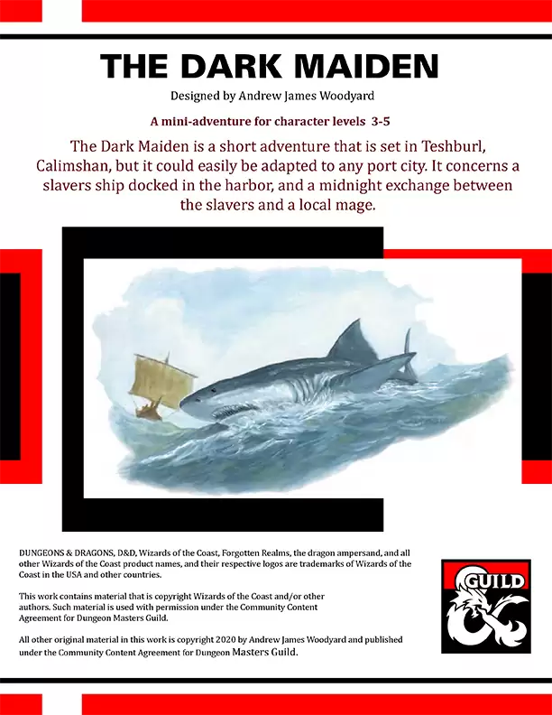 The Dark Maiden - A Ship in Port Adventure - Dungeon Masters Guild ...