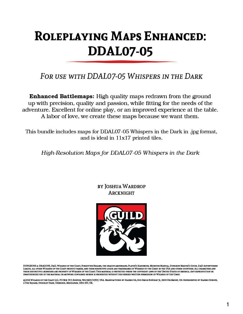 Roleplaying Maps Enhanced: DDAL07-05 Whispers In the Dark - Dungeon Masters Guild | DriveThruRPG