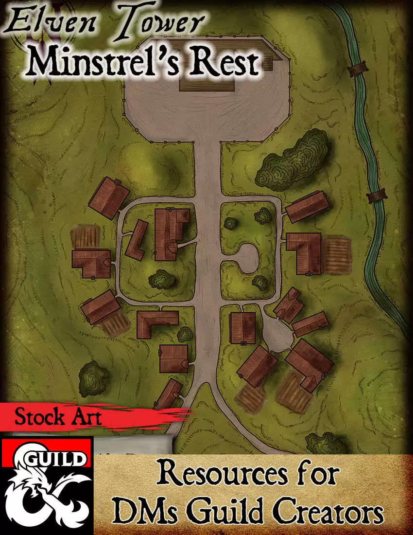Elven Tower - Minstrel's Rest | Stock City Map - Dungeon Masters Guild ...