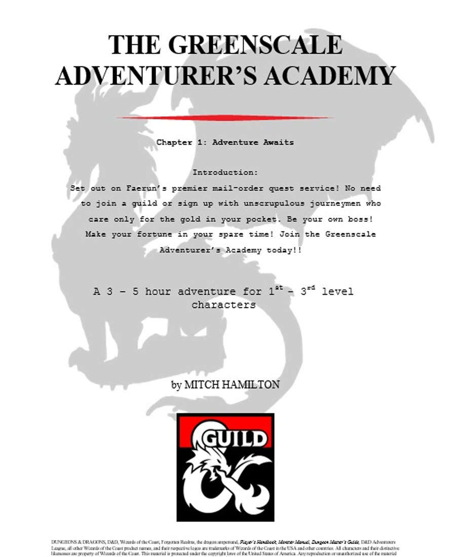The Greenscale Adventurer's Academy: Chapter 1 - Dungeon Masters Guild ...