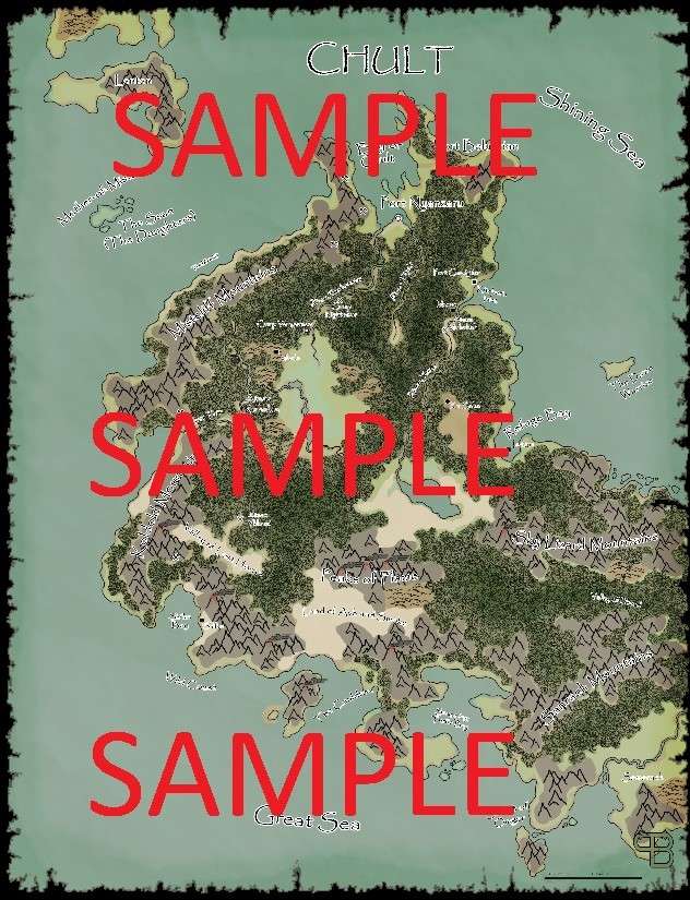 Map of Chult Tomb of Annihilation Player ver - Dungeon Masters Guild ...