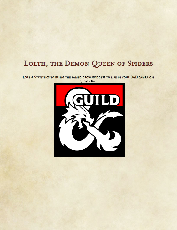 Updated Demon Lords: Lolth, the Demon Queen of Spiders - Dungeon ...