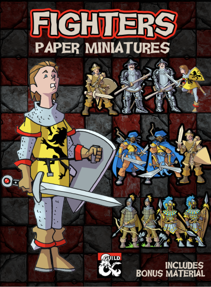 5e Fighters - Paper Miniatures - Dungeon Masters Guild | DriveThruRPG