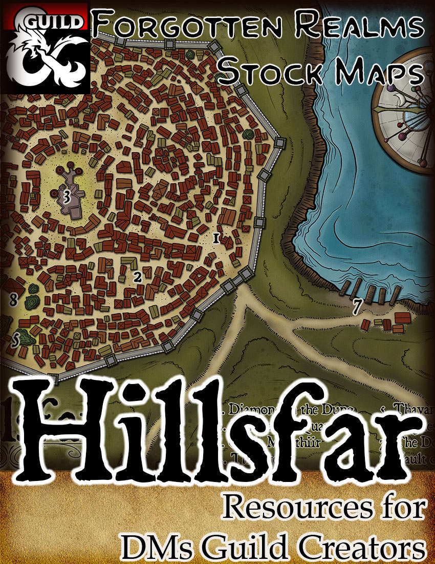 Hillsfar - Forgotten Realms Stock Maps - Dungeon Masters Guild ...