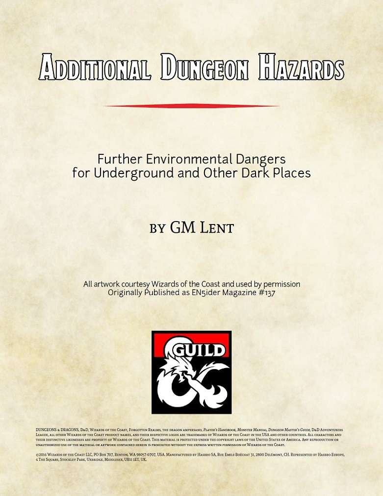 Additional Dungeon Hazards - Dungeon Masters Guild | DriveThruRPG